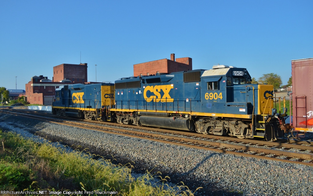 CSX 6904 continues to be the motivator of this handsome duo.
